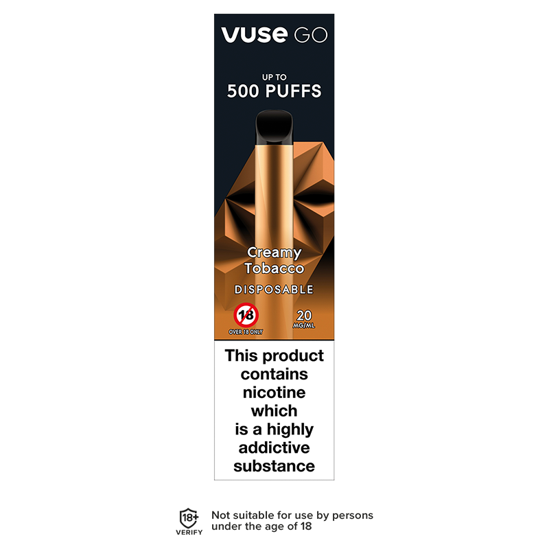Creamy Tobacco Vuse Go Disposable Vape | Disposables | No1 EJuice – No1 ...