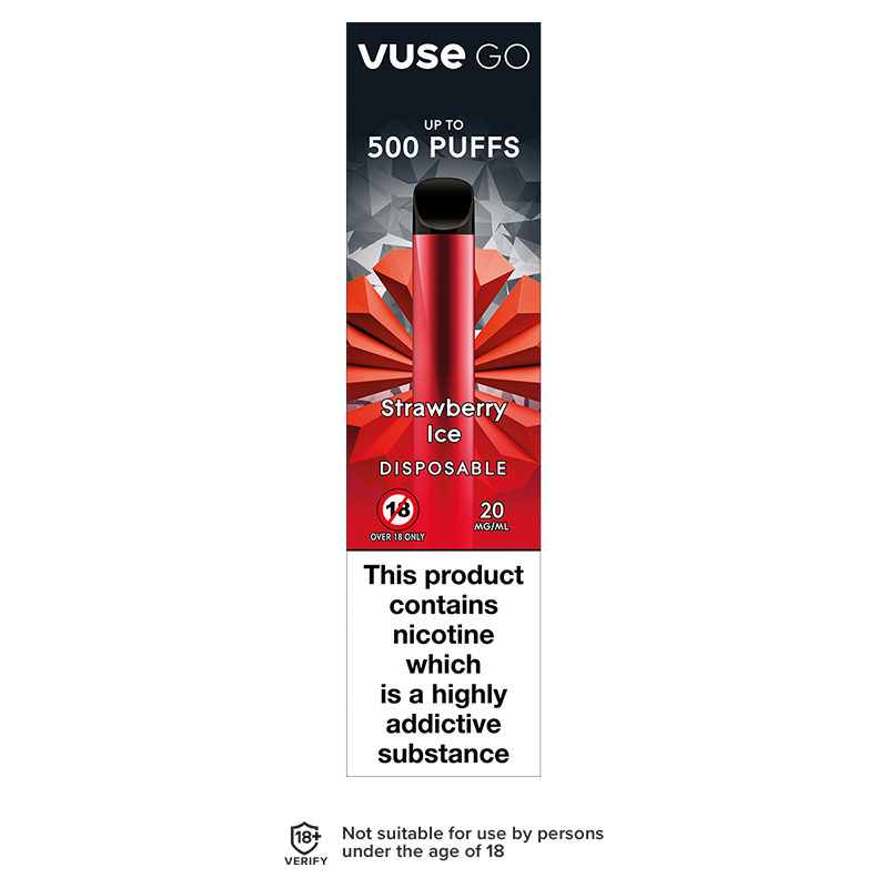 Strawberry Ice Vuse Go Disposable Vape | Disposables | No1 EJuice – No1 ...